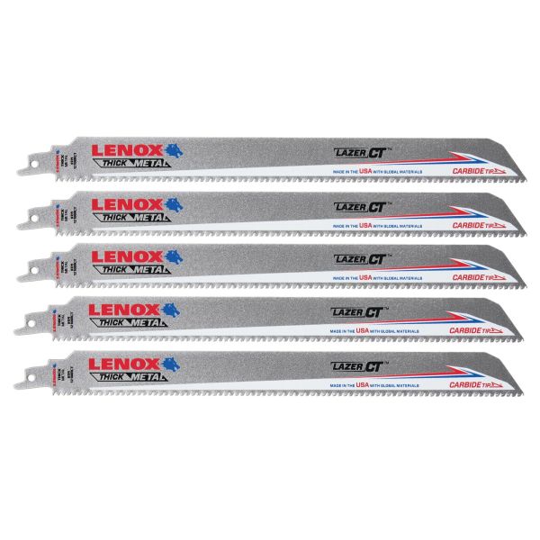 LENOX 12 in. x 1 in. LAZER CT 8 TPI Carbide Tipped Reciprocating Saw B