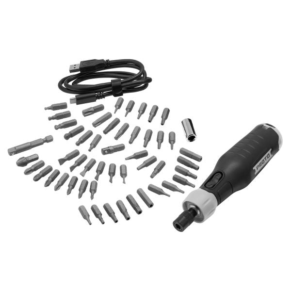 PROTO 52Pc 4V MAX* Cordless Screwdriver Set