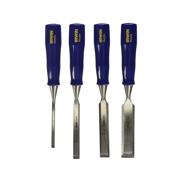 IRWIN MARPLES™ M444/S4 4-Piece Blue Chip Bevel Edge Woodworking Chisel