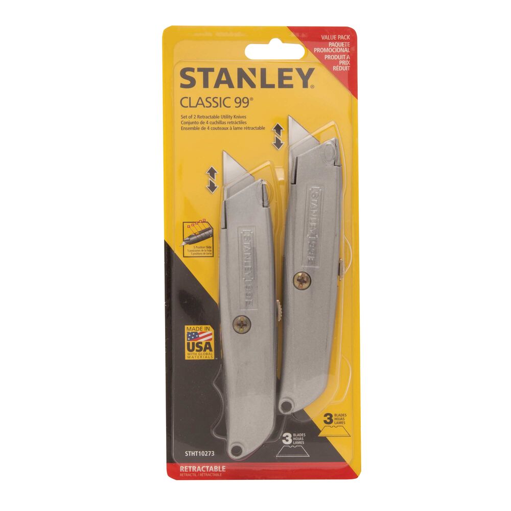 STANLEY Classic 99 Retractable Knife (2 Pac