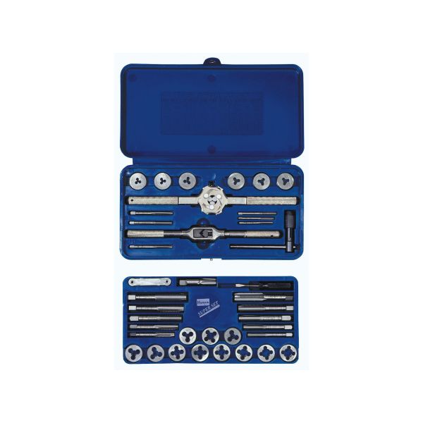 IRWIN Machine Screw With Fractional Tap And Solid Round Die Set, 39-Pi