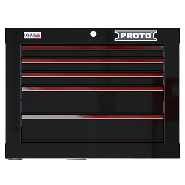 PROTO 27 Inch 5 Drwr Top Black Chrome