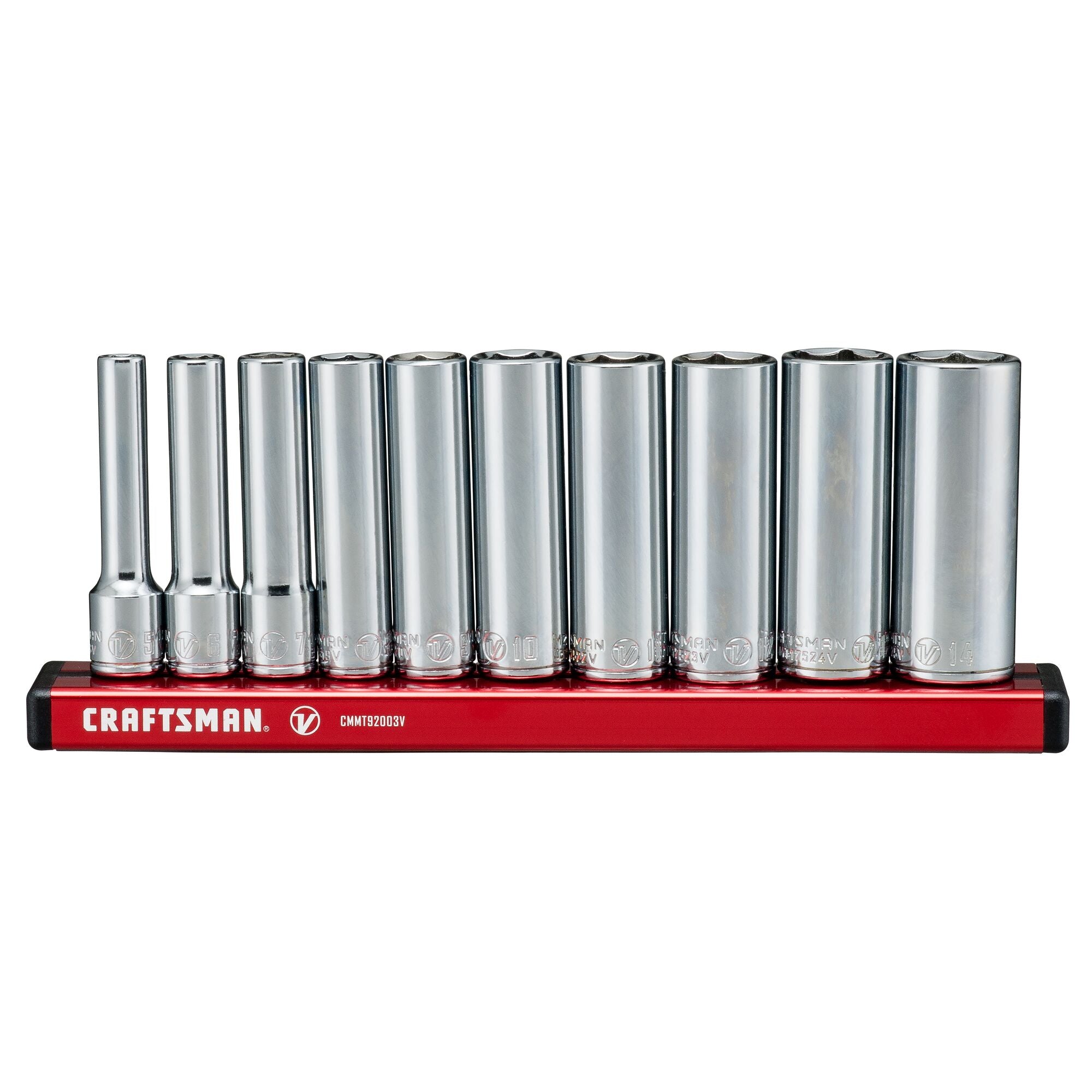 CRAFTSMAN V-Series™ 1/4 in Drive Metric Deep 6-Point Socket Set (10 pc
