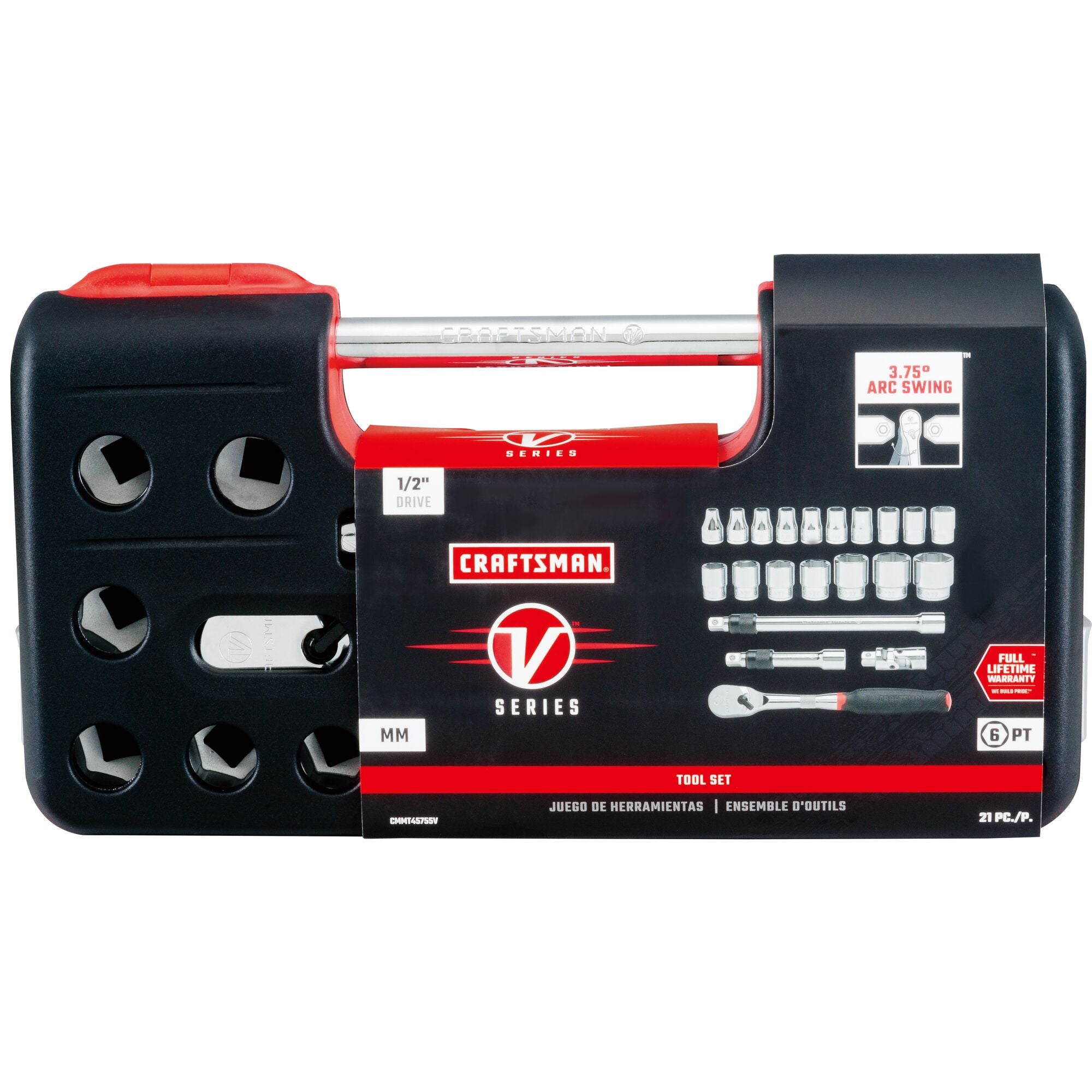 CRAFTSMAN V-Series™ 1/2 in Drive Metric 6-Point Tool Set (21 pc) - CMM