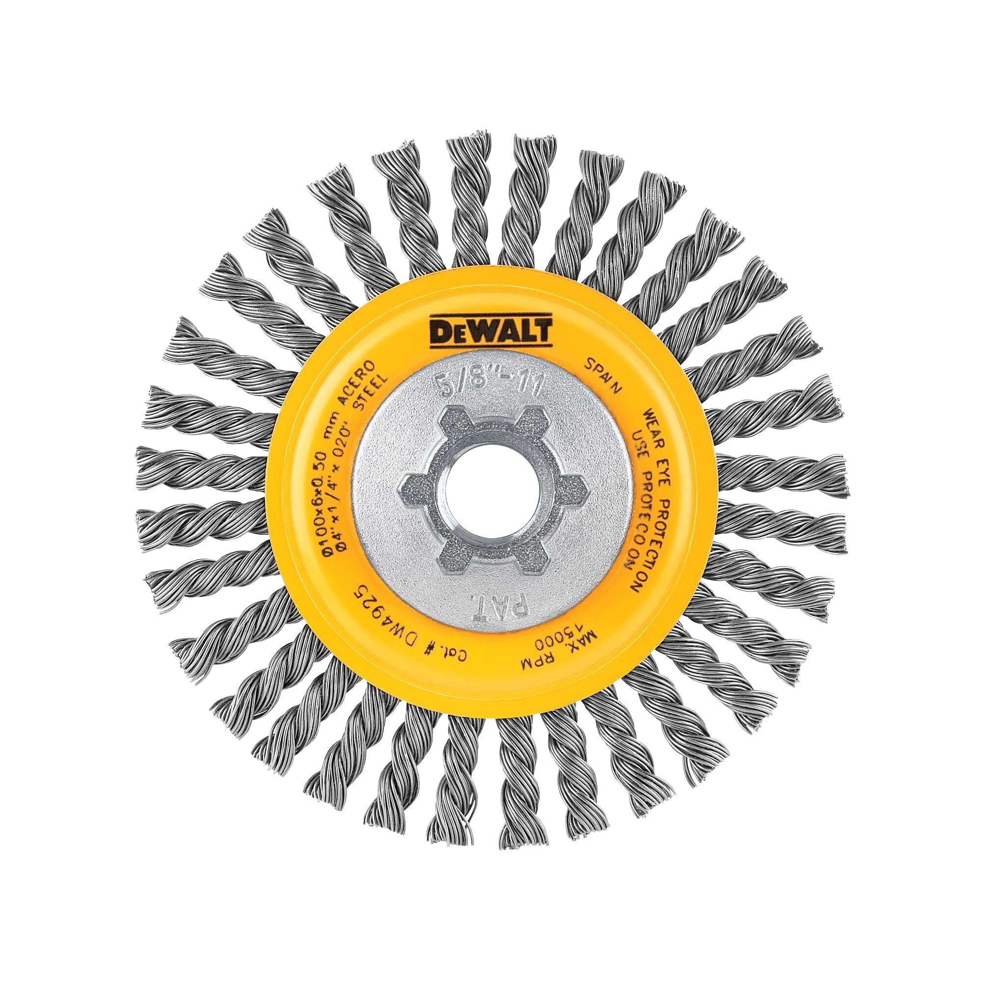 DEWALT 4-Inch By 5/8-Inch-11 Hp .020 Carbon Stringer Wire Wheel