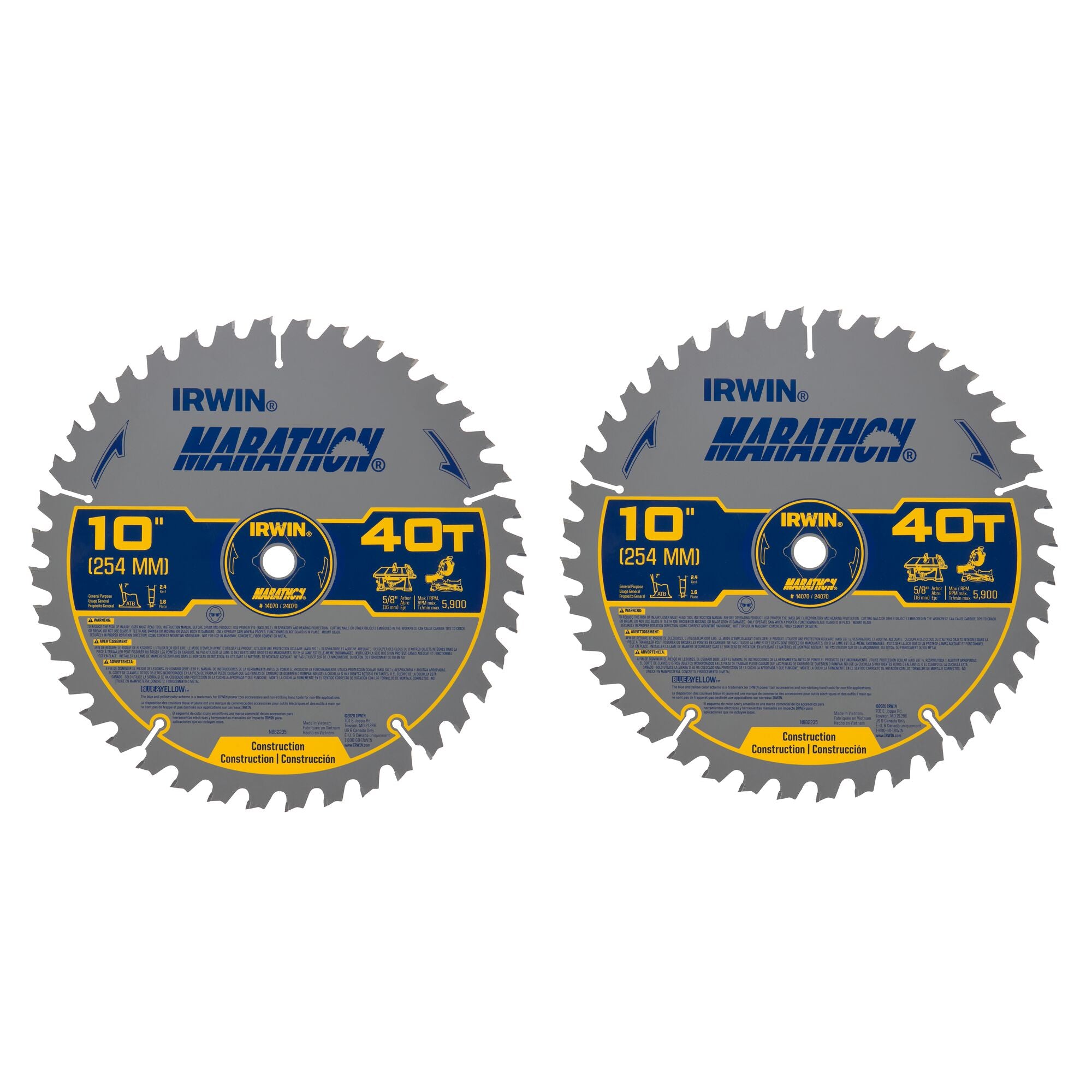 IRWIN 10" 40T / 40T Combo Pack Blister