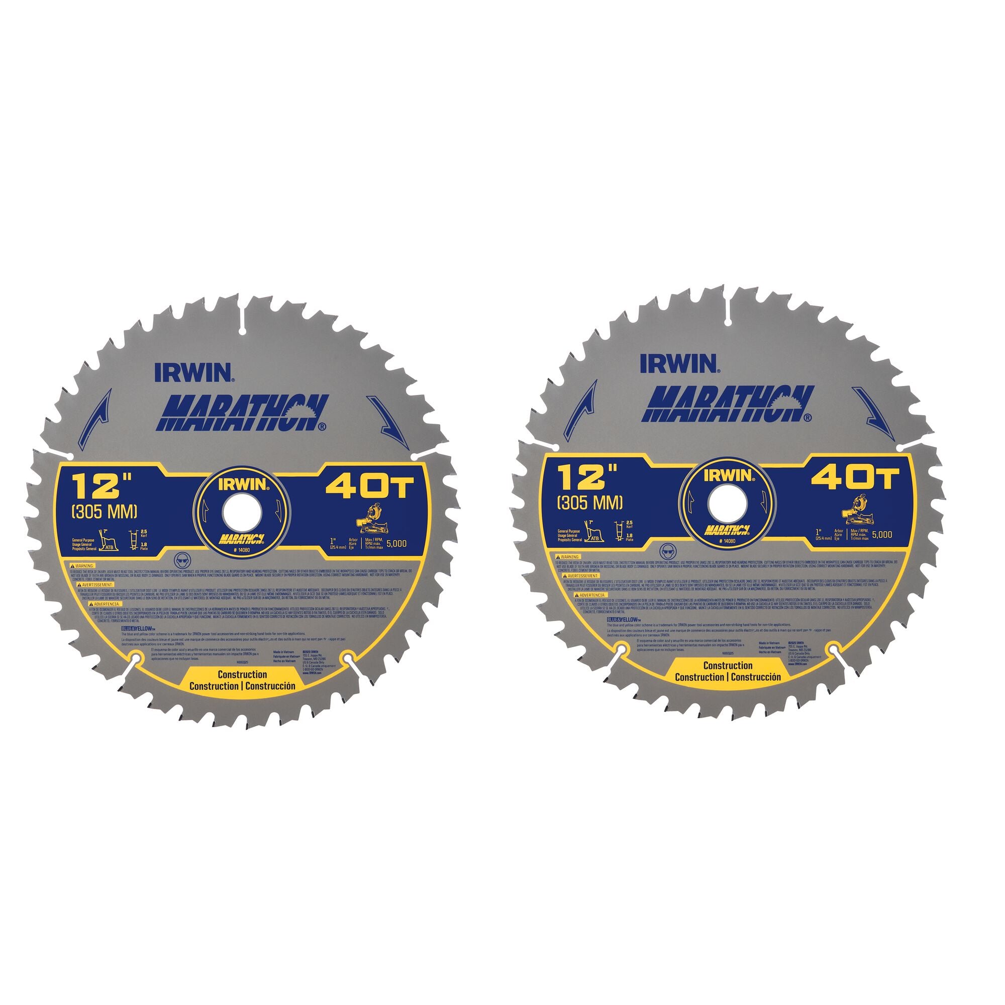 IRWIN 12" 40T /40T Combo Pack Blister