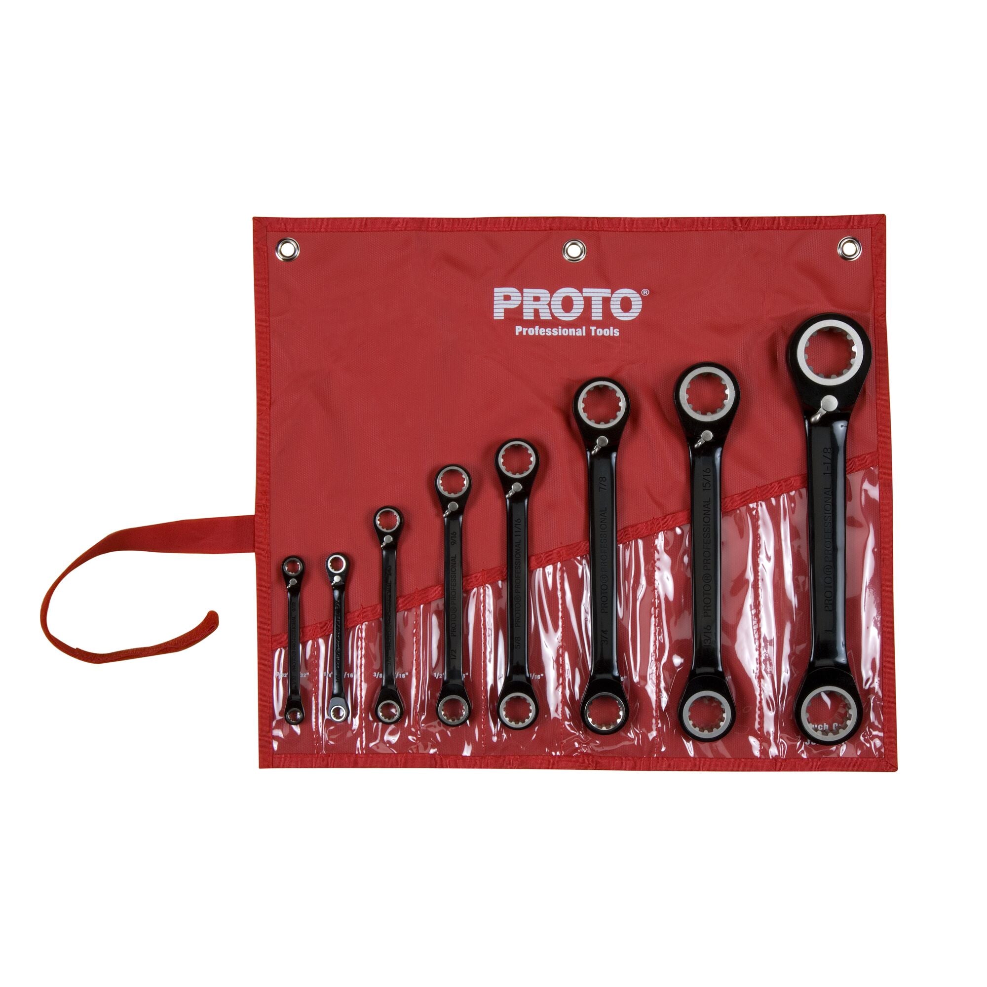 PROTO Set Wrench Ratcheting Double Box Reversible 8 PC Spline